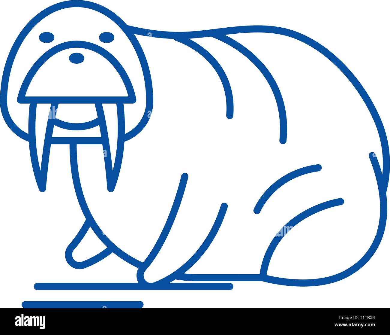 Seal line icon concept. Seal flat vector symbol, sign, outline ...