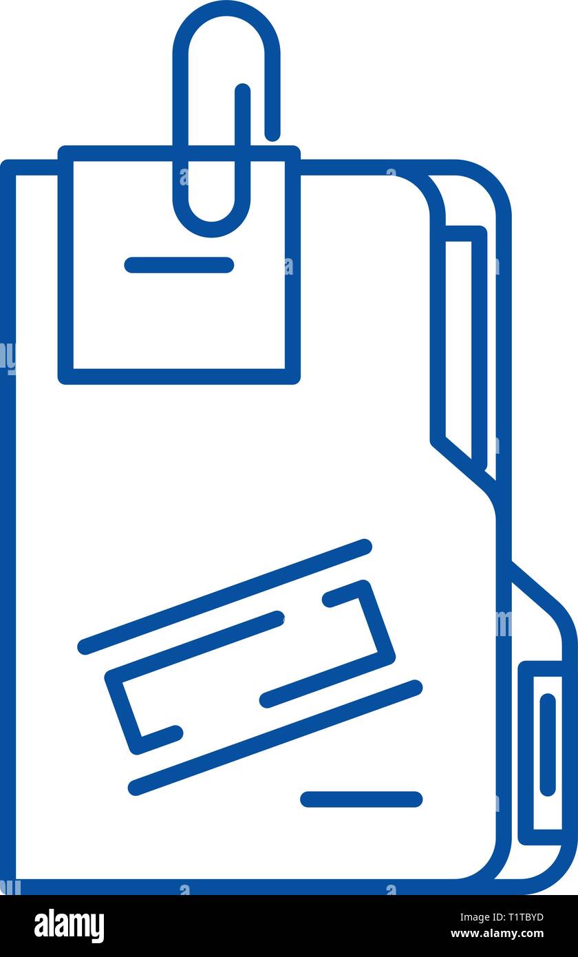 Secret archive line icon concept. Secret archive flat vector symbol ...