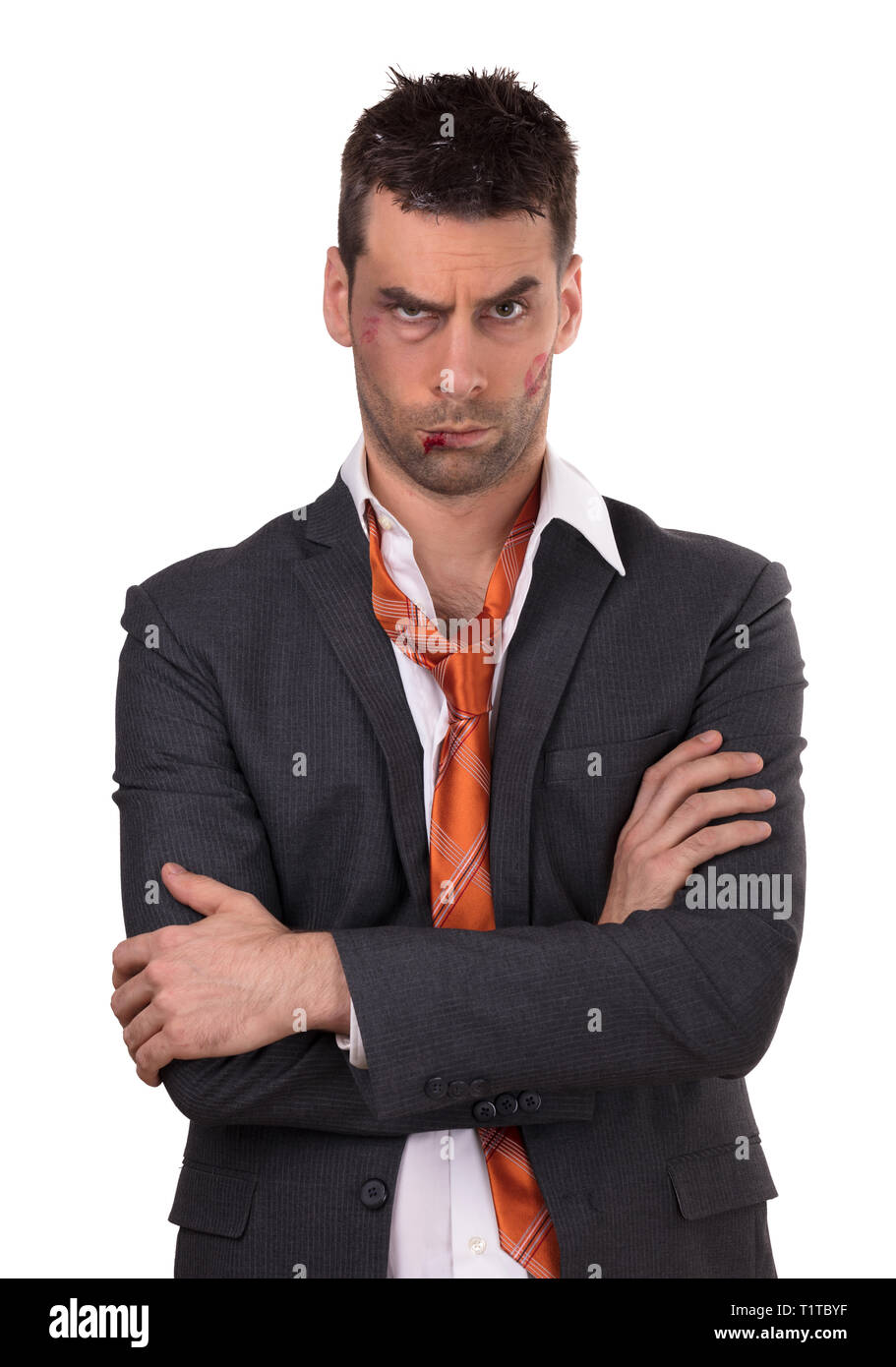 Man with bleeding lip hi-res stock photography and images - Alamy