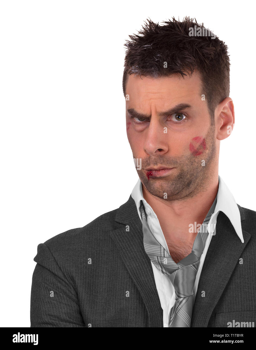 Man with bleeding lip hi-res stock photography and images - Alamy