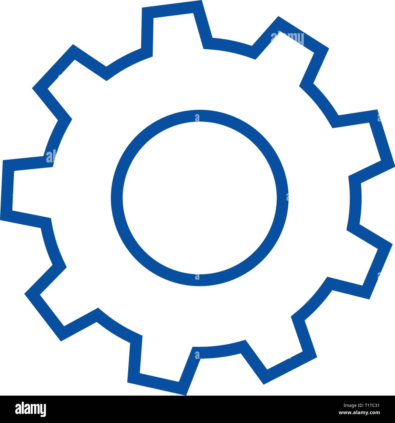 Settings, edit line icon concept. Settings, edit flat vector symbol ...