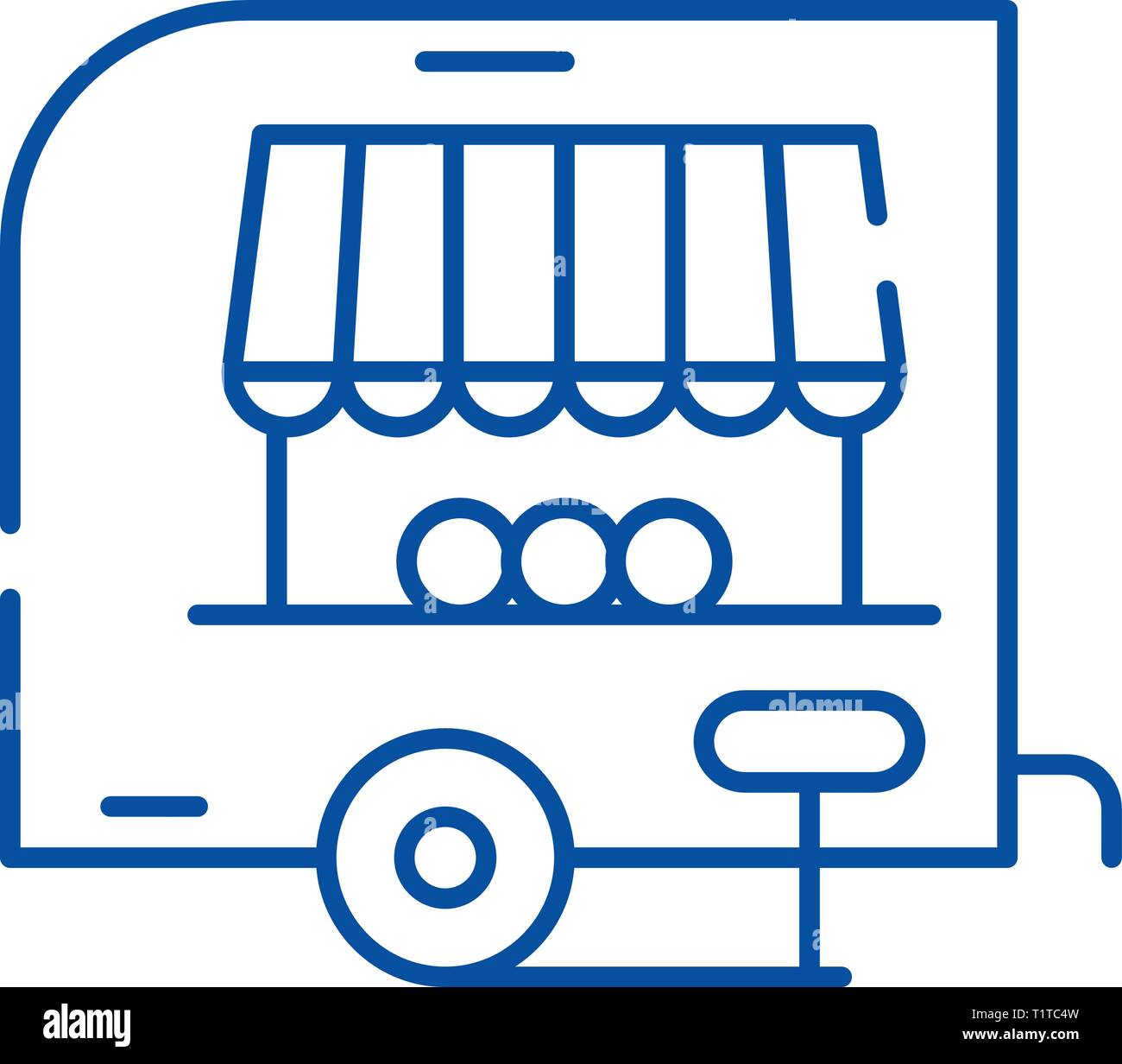 Shop pickup line icon concept. Shop pickup flat vector symbol, sign ...