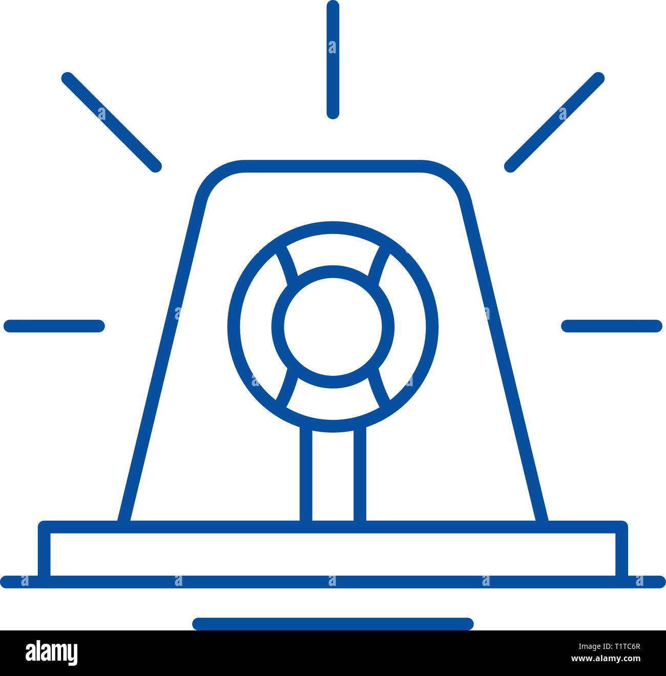 Signal light line icon concept. Signal light flat vector symbol, sign ...