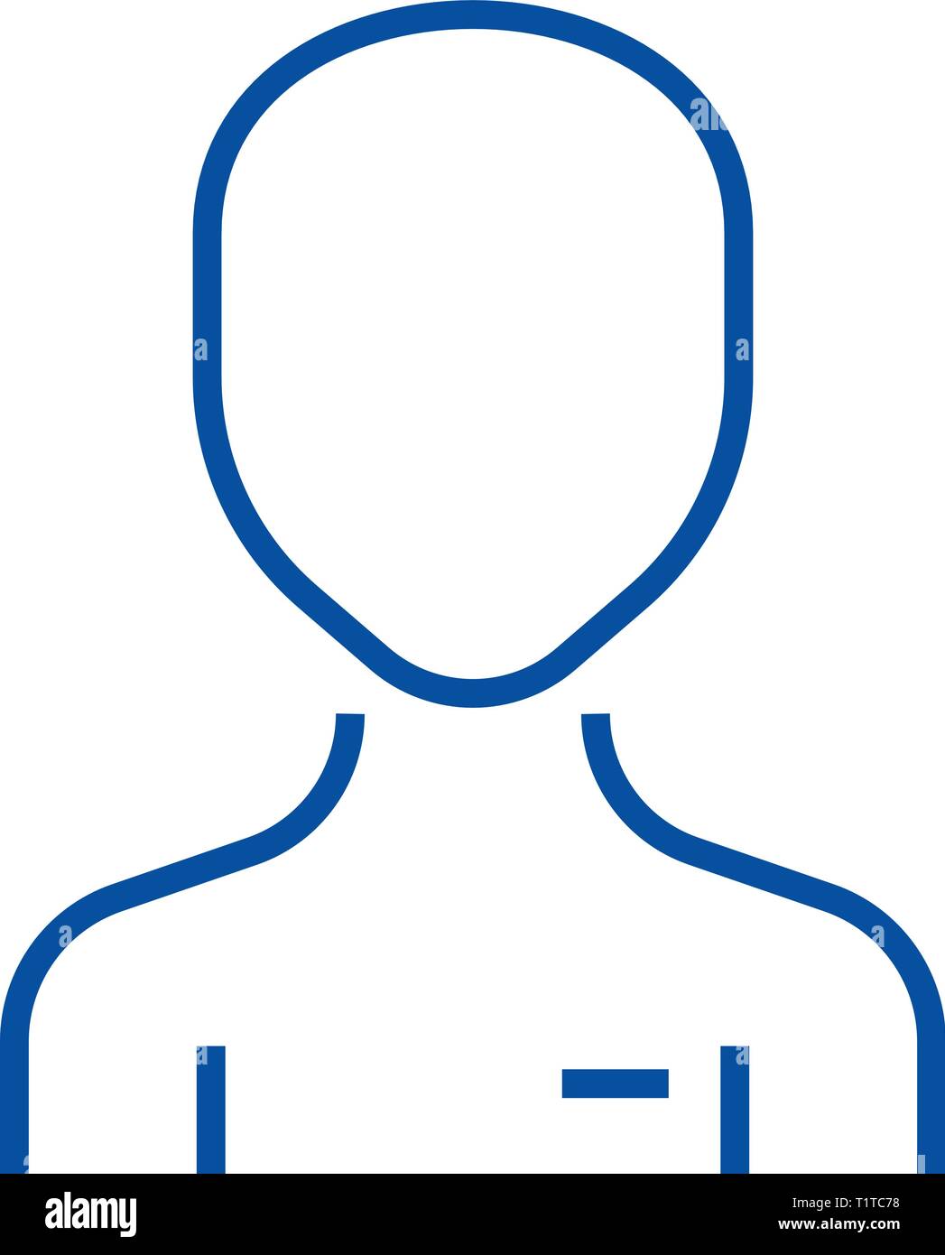 Simple user line icon concept. Simple user flat vector symbol, sign ...