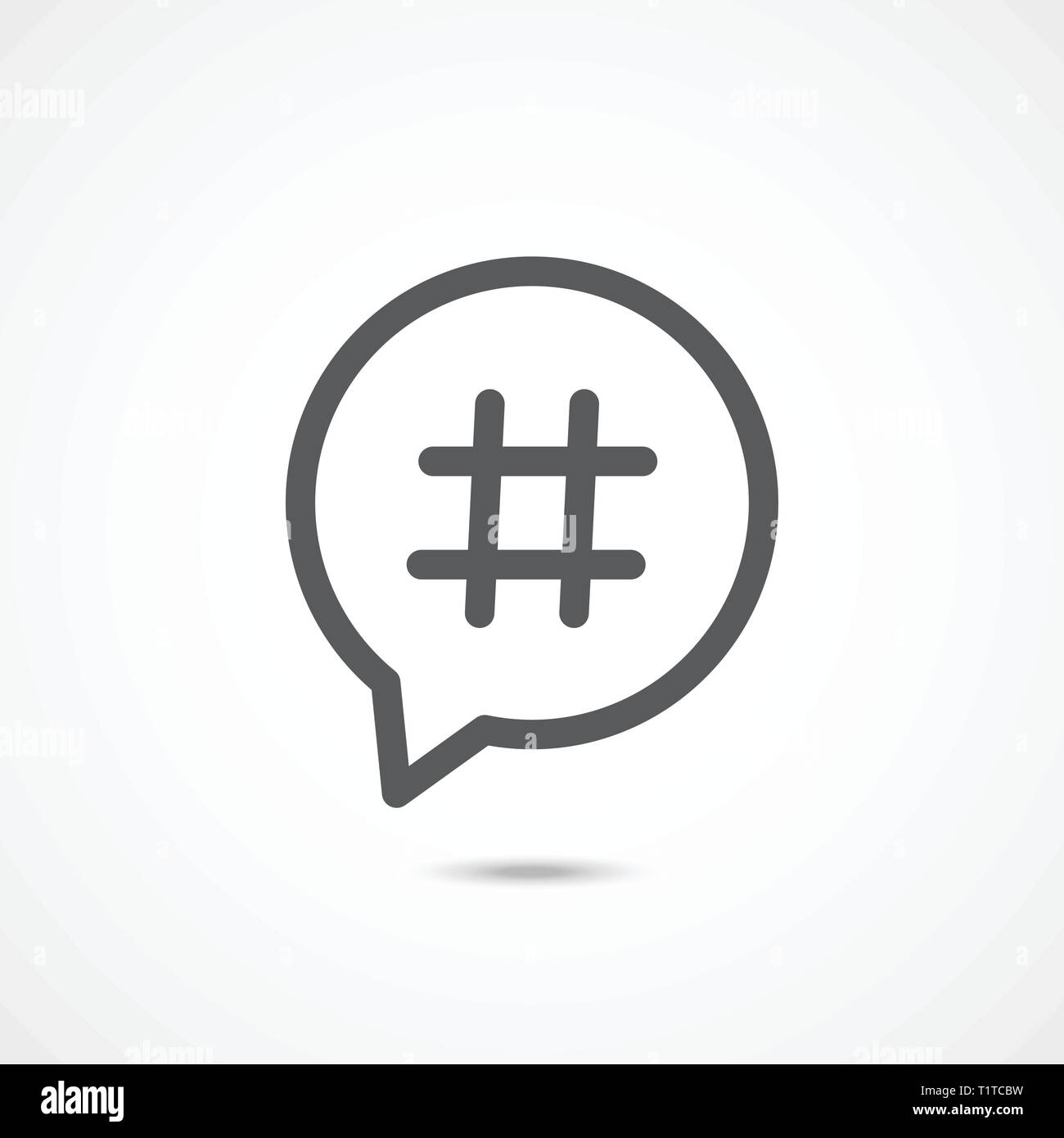 Media post icon outline hi-res stock photography and images - Alamy