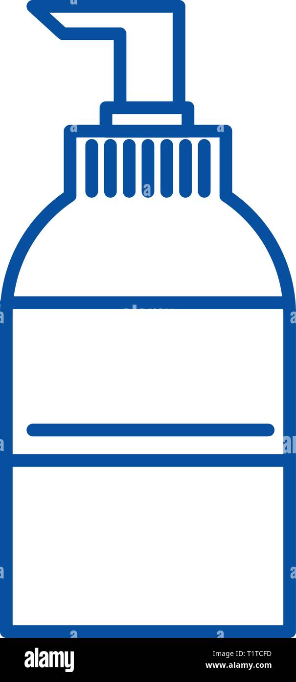 Soap sign line icon concept. Soap sign flat vector symbol, sign ...