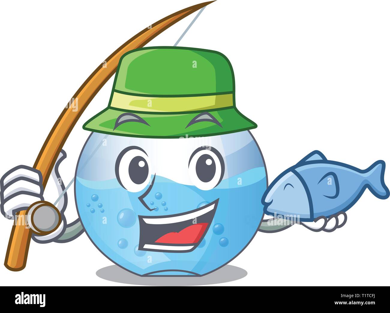 Fishing bowl aquarium in the character shape vector illustration Stock ...