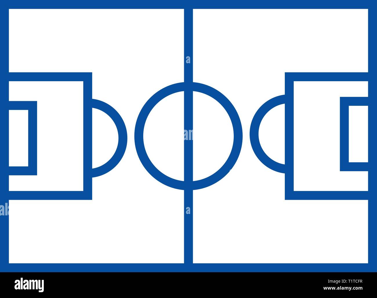 Soccer field,football line icon concept. Soccer field,football flat ...