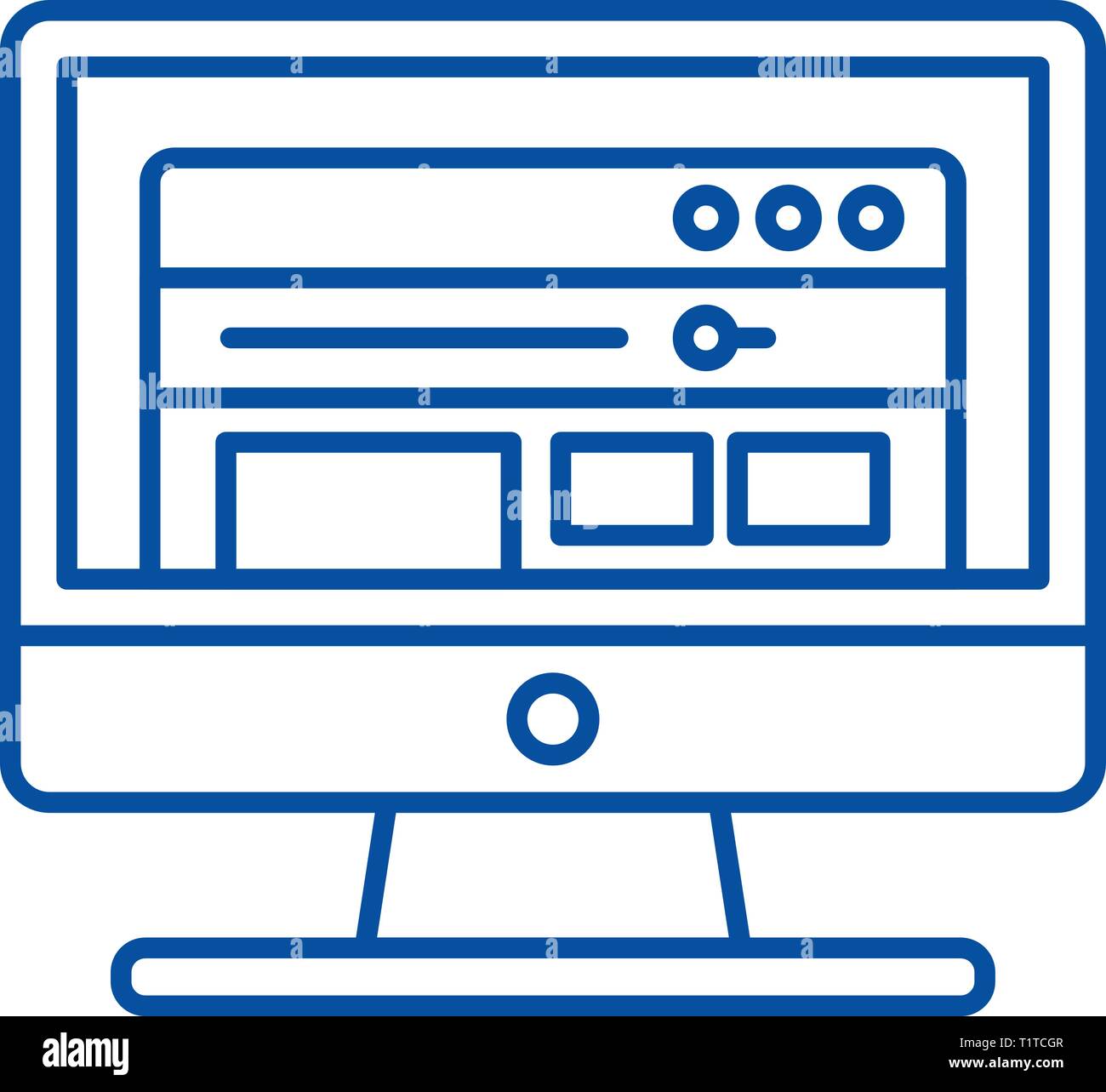 Software line icon concept. Software flat vector symbol, sign, outline ... Software line icon concept. Software flat vector symbol, sign, outline ...