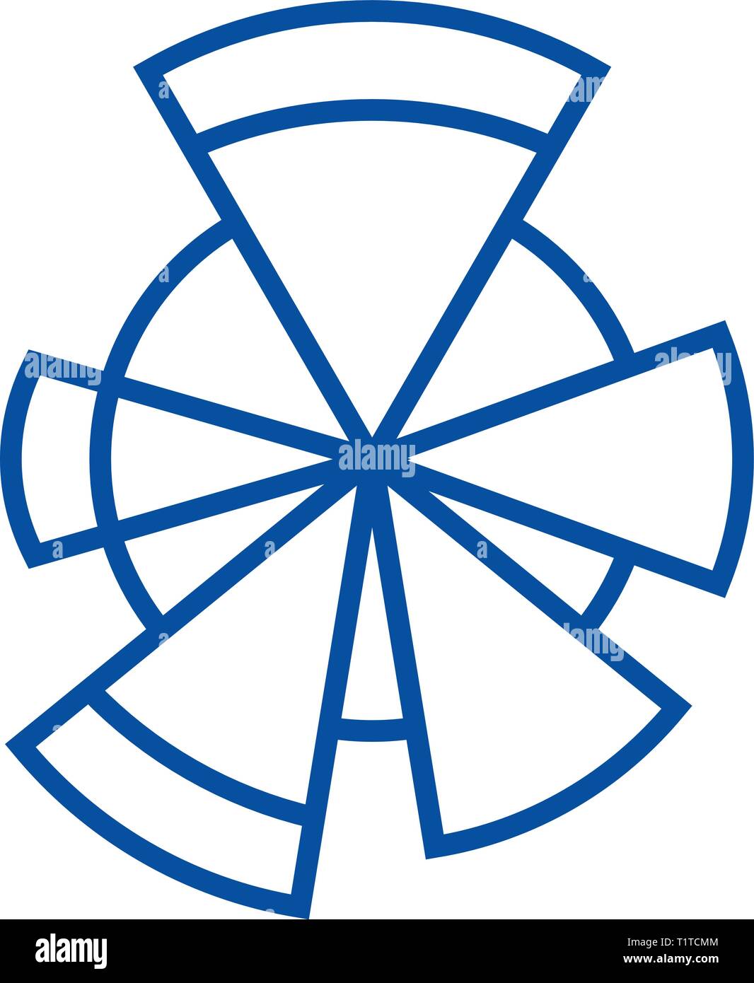 Spectral graph line icon concept. Spectral graph flat vector symbol ...