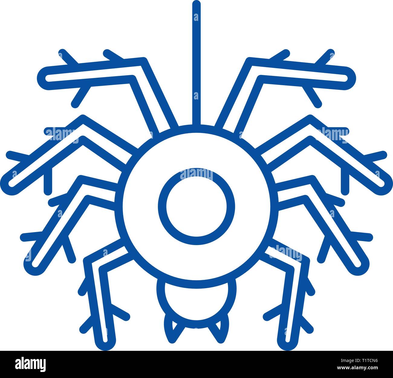Spider line icon concept. Spider flat vector symbol, sign, outline ...