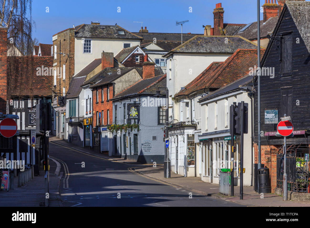 Bishops Stortford Town Centre High Street, Hertfordshire, England, UK ...