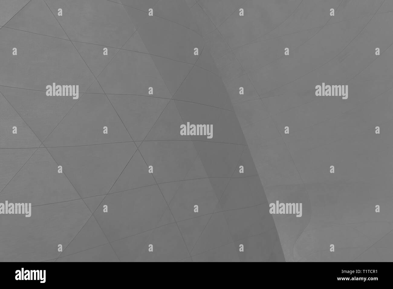 Monochrome refined fragment of contemporary public building, abstract ...