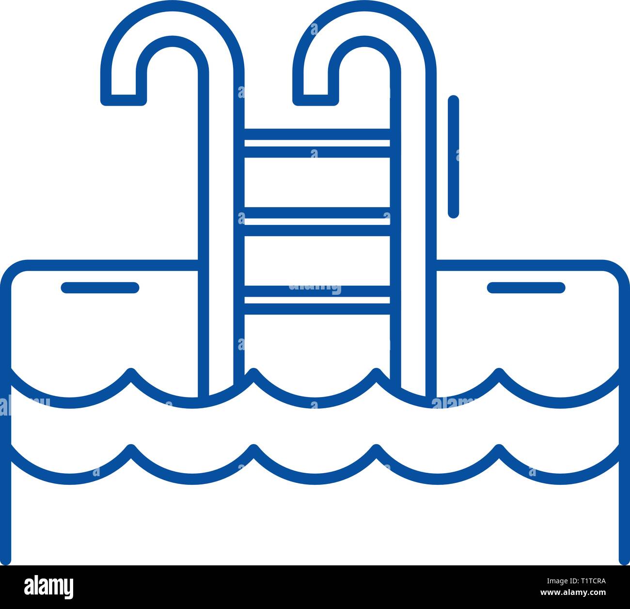 Swimming icon swimmer symbol flat hi-res stock photography and images ...