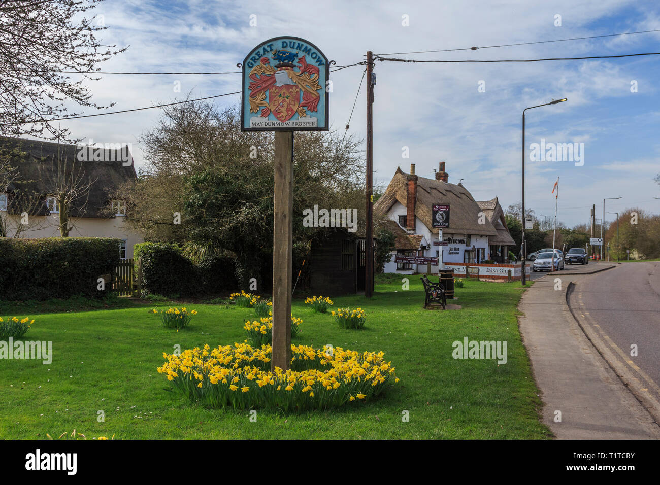 Great Dunmow Town Centre High Street, Essex, England Stock Photo - Alamy