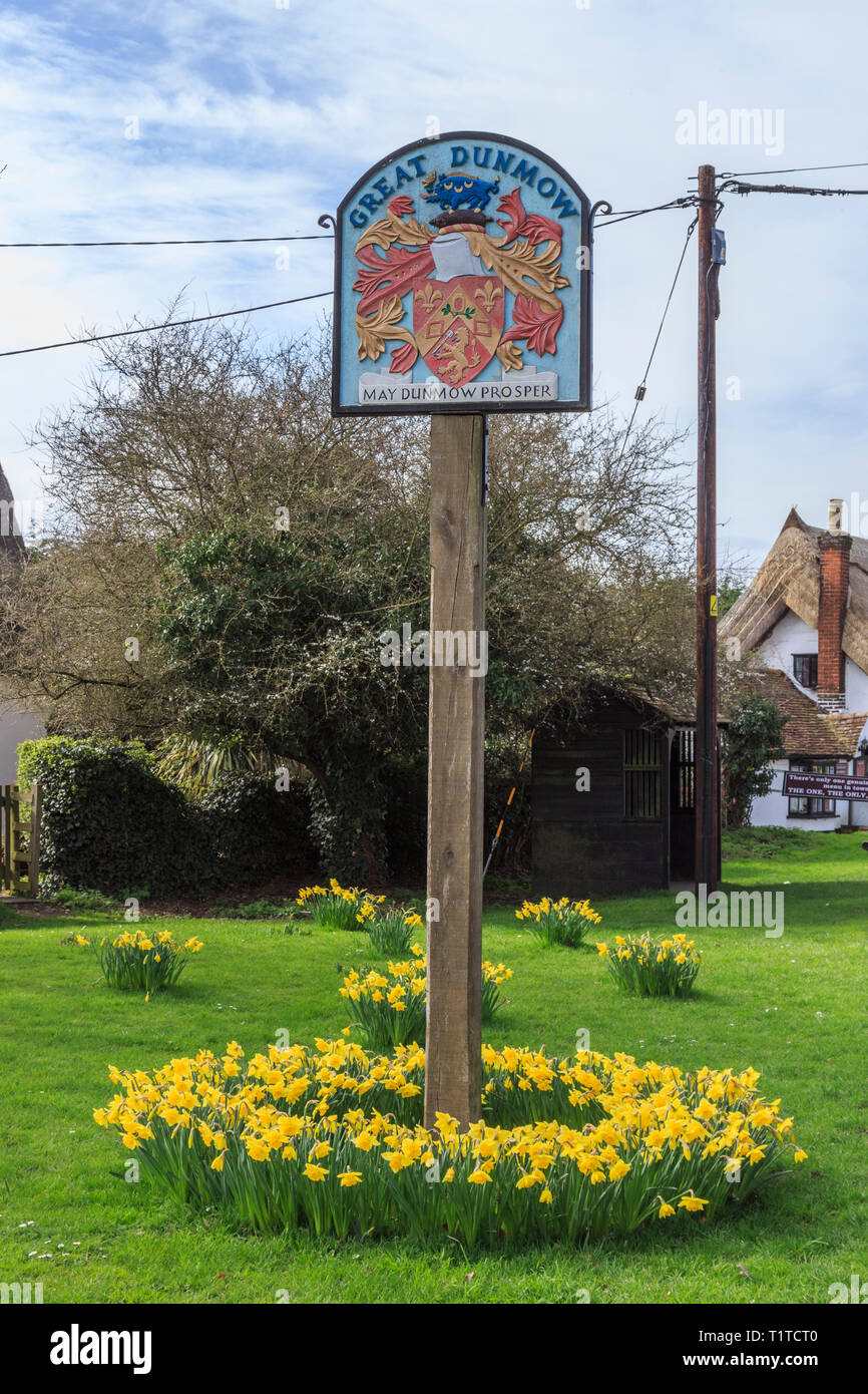 Great Dunmow Town Centre High Street, Essex, England Stock Photo - Alamy