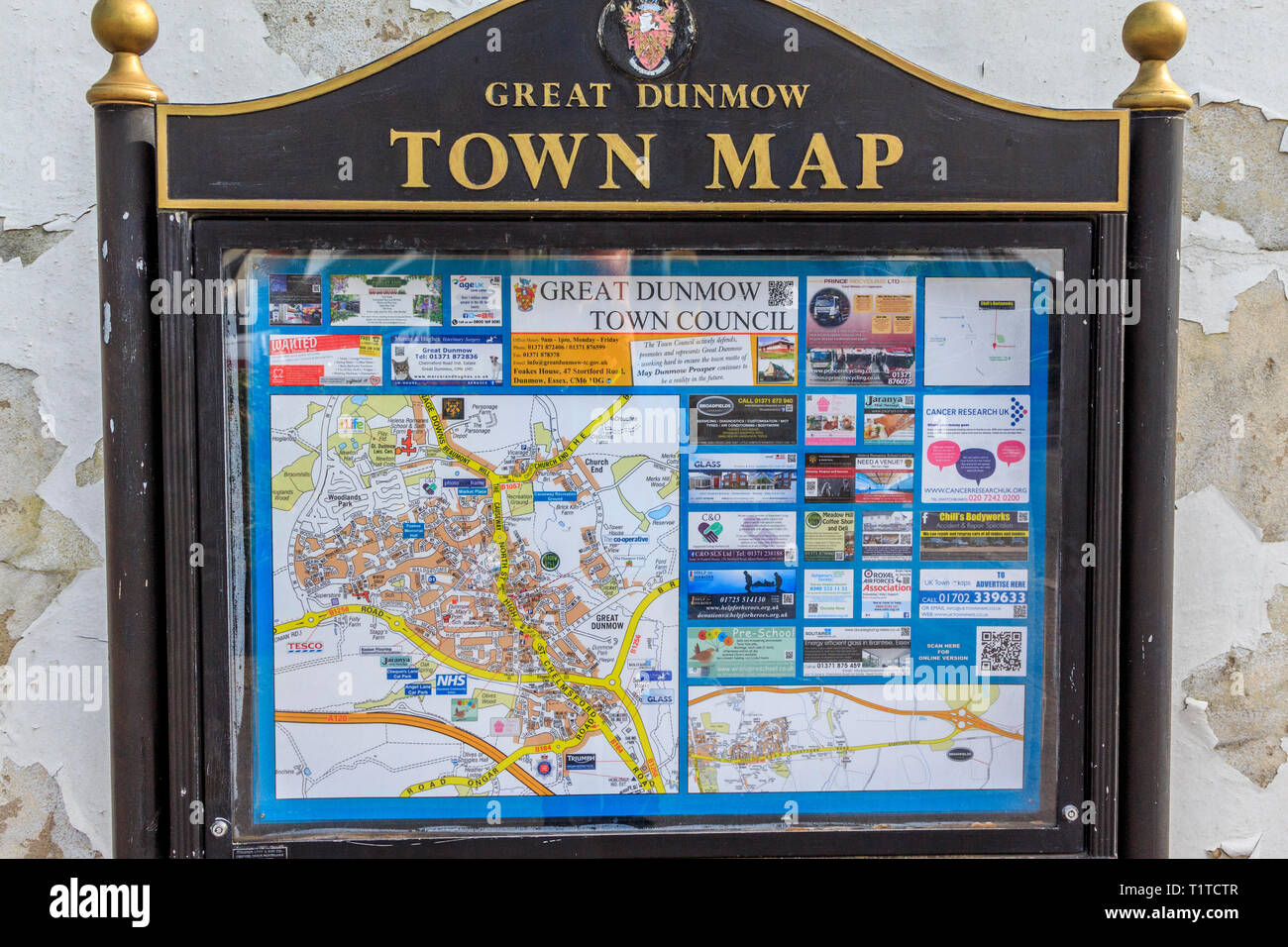 Great Dunmow Town Centre High Street, Essex, England Stock Photo - Alamy