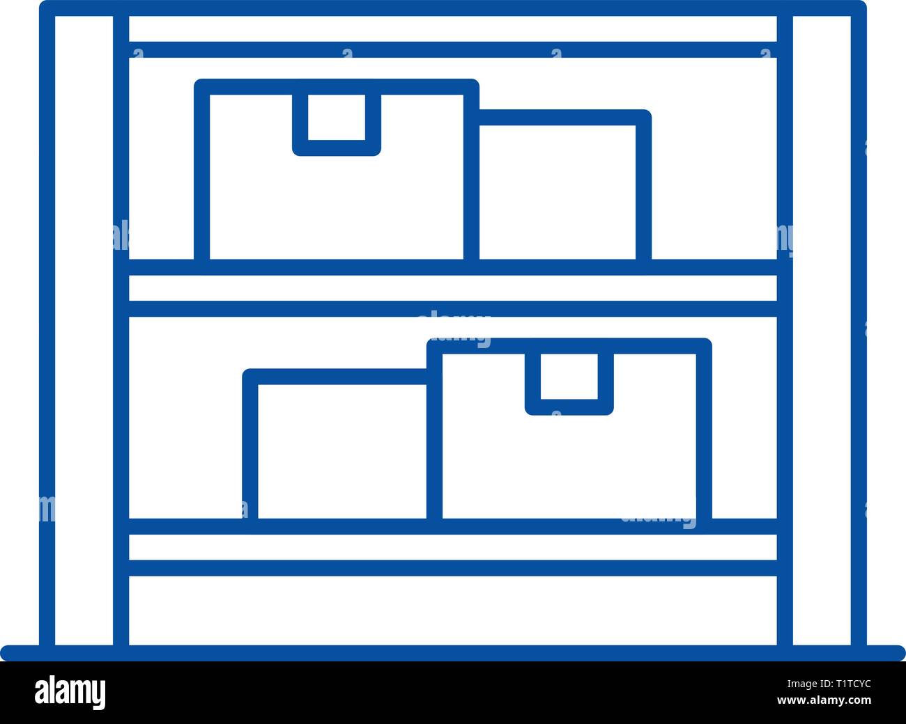 Stock line icon concept. Stock flat vector symbol, sign, outline ...