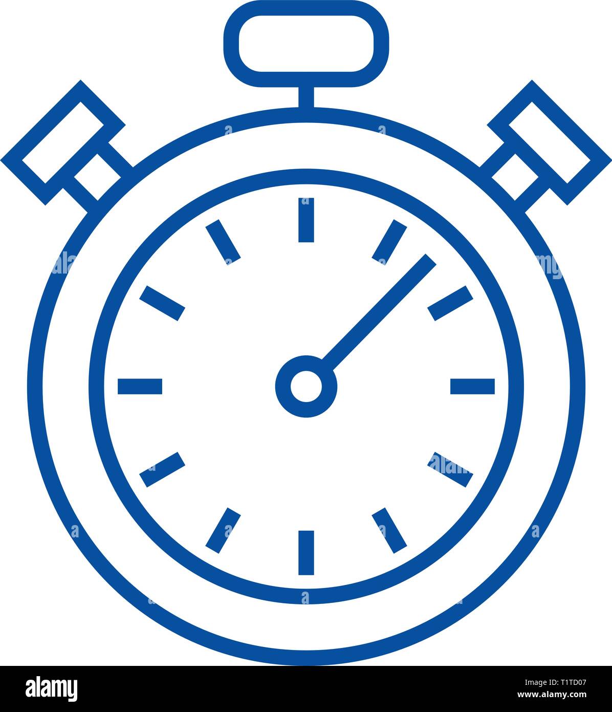 Stopwatch,timer line icon concept. Stopwatch,timer flat vector symbol ...