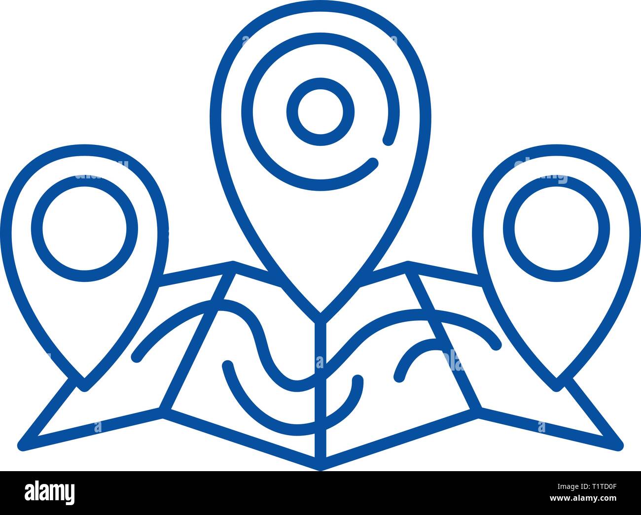 Store address line icon concept. Store address flat vector symbol, sign ...