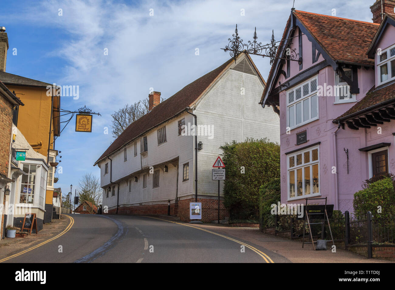 Finchingfield Village High Street, Essex, England, UK, GB Stock Photo ...