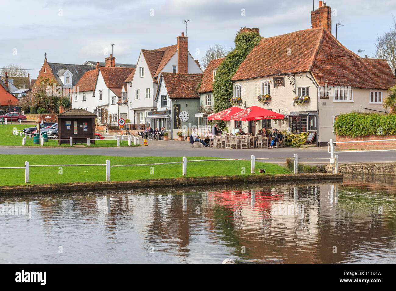 Finchingfield Village High Street, Essex, England, UK, GB Stock Photo ...