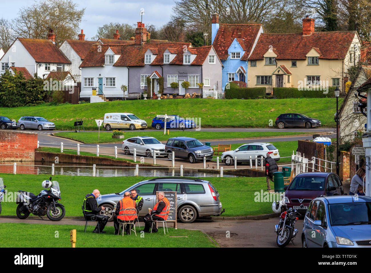 Finchingfield Village High Street, Essex, England, UK, GB Stock Photo ...