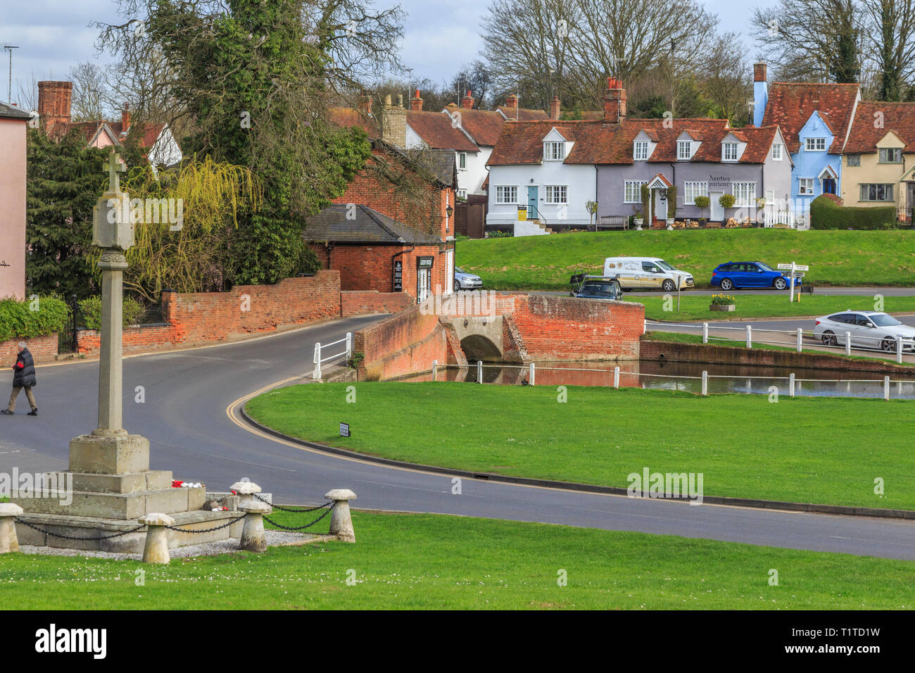 Finchingfield Village High Street, Essex, England, UK, GB Stock Photo ...