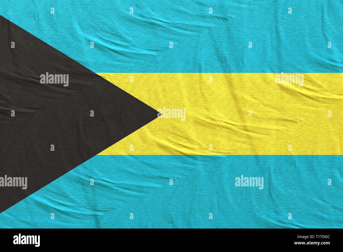 3d rendering of Bahamas flag waving Stock Photo - Alamy