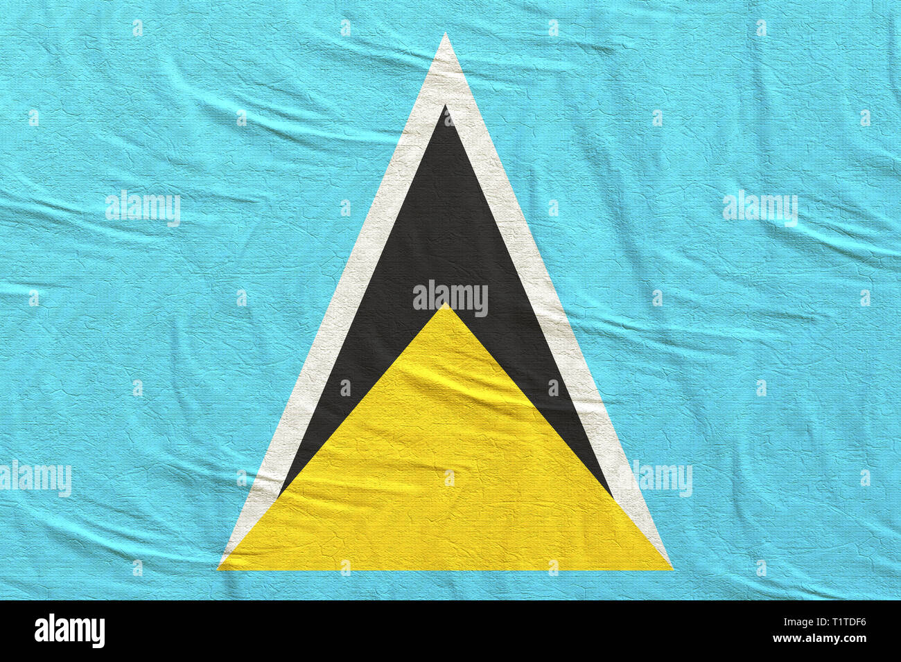 3d rendering of Saint Lucia flag Stock Photo - Alamy