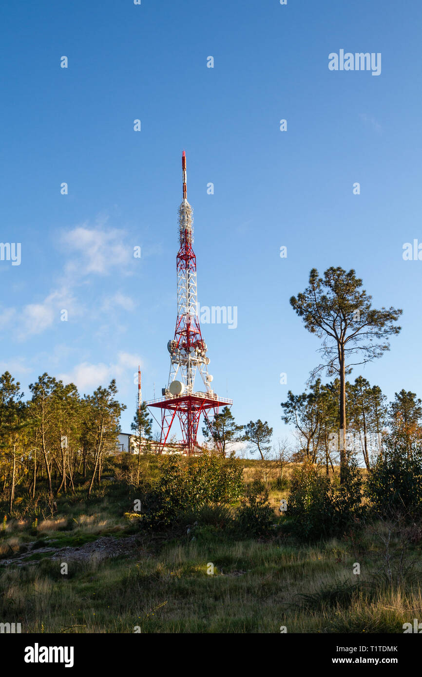 Radio tower on mountain hi-res stock photography and images - Alamy