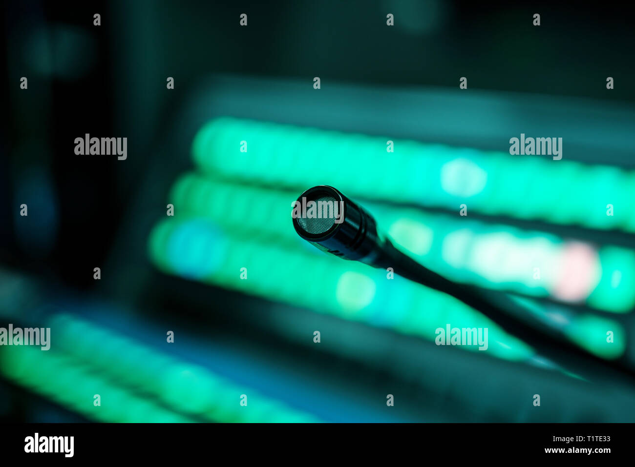 TV studio microphone Stock Photo - Alamy