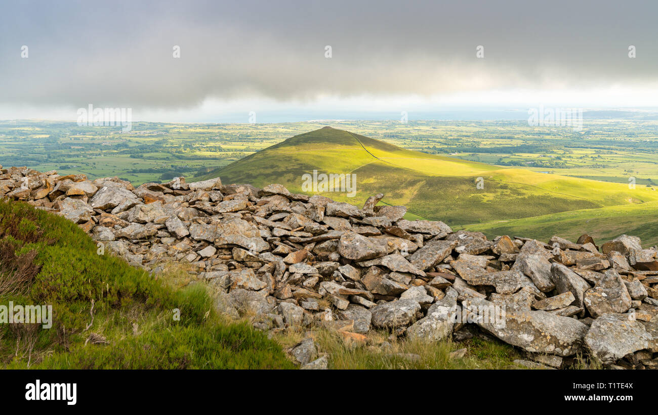 Welsh landscape on the Llyn Peninsula - view from Tre'r Ceiri towards ...