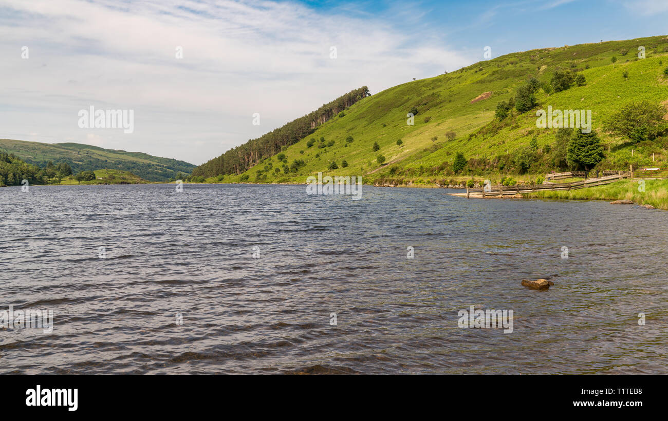 View over Llyn Geirionydd near Llanwrst, Conwy, Clwyd, Wales, UK Stock ...