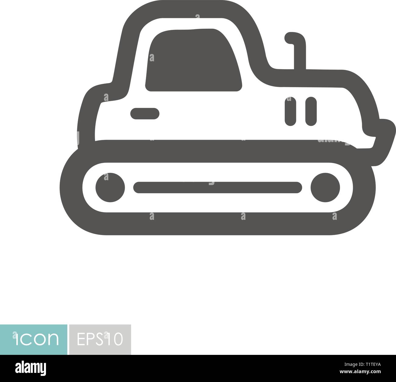 Tractor crawler icon. Agriculture sign. Graph symbol for your web site ...