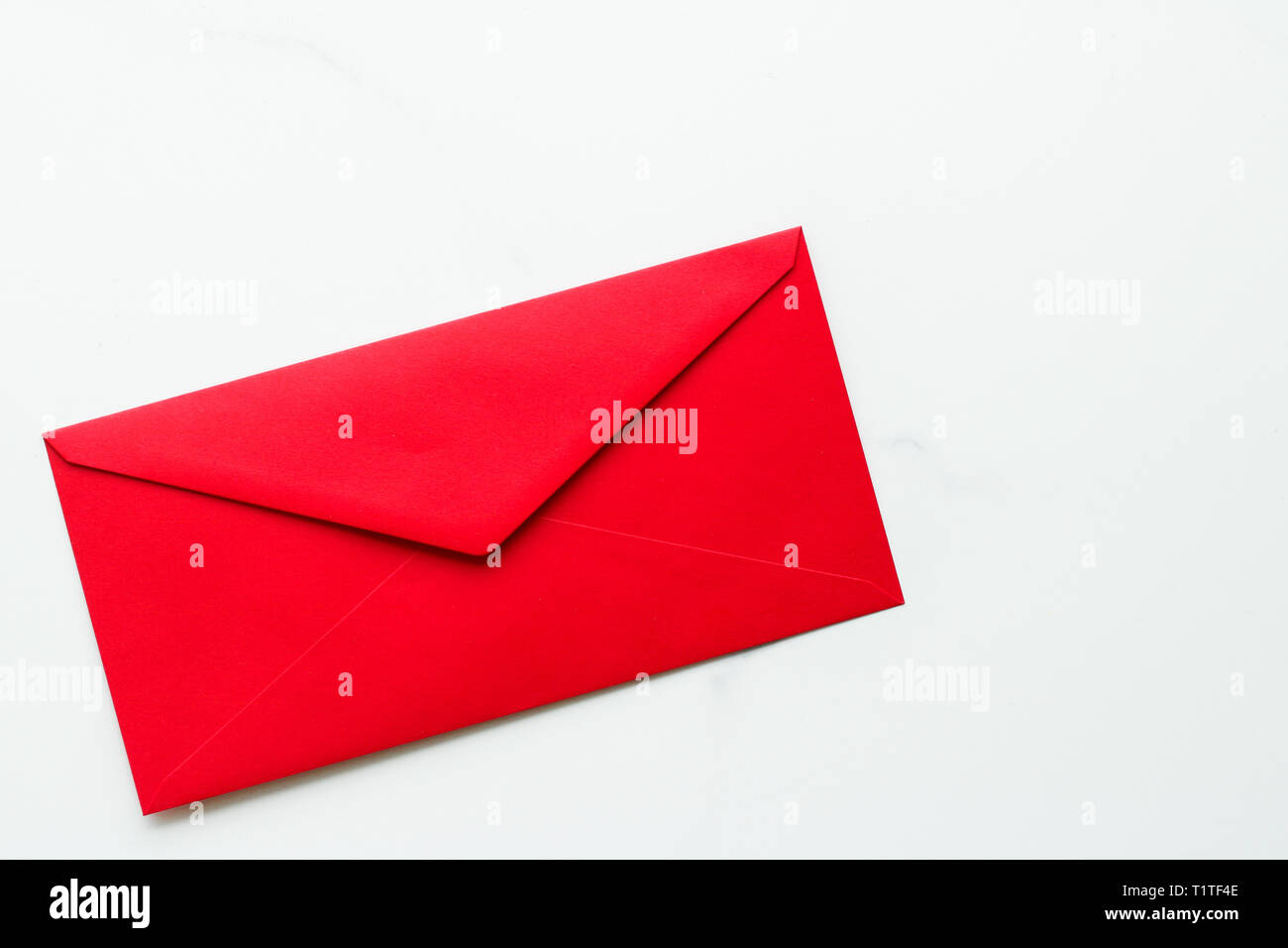 Communication, newsletter and business concept - Envelopes on marble ...
