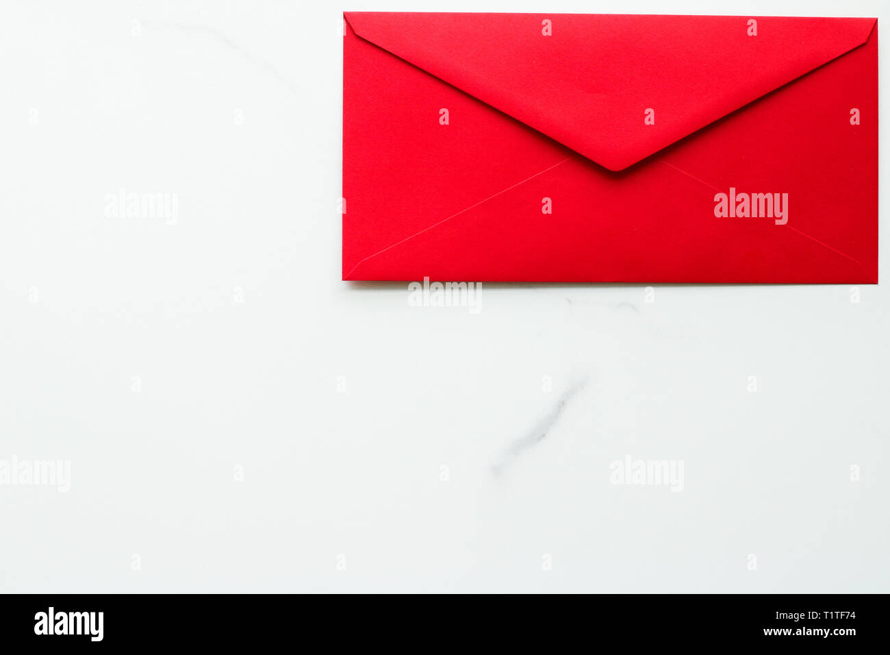 Communication, newsletter and business concept - Envelopes on marble ...