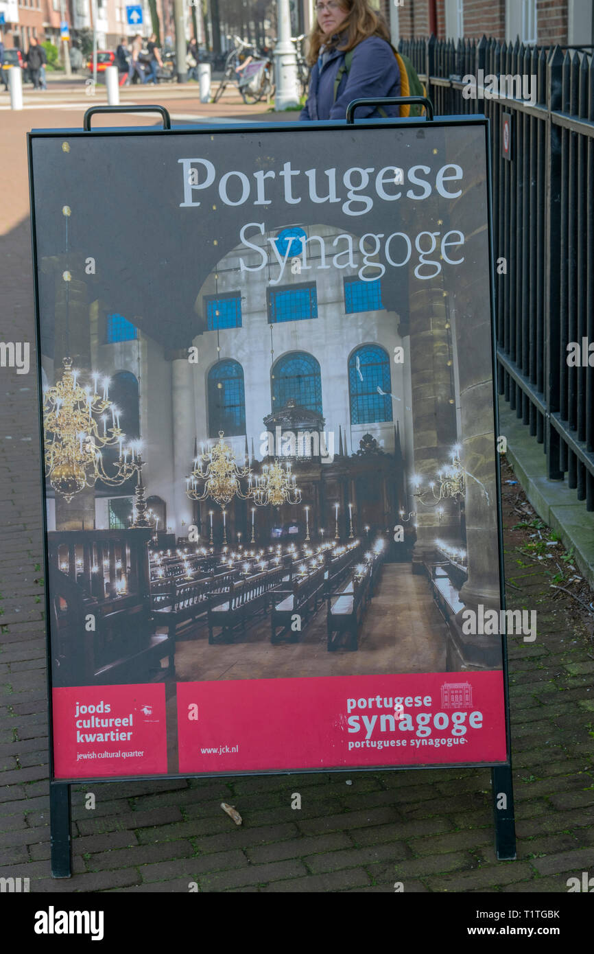 Billboard Jewish Historical Museum At Amsterdam The Netherlands 2019 ...