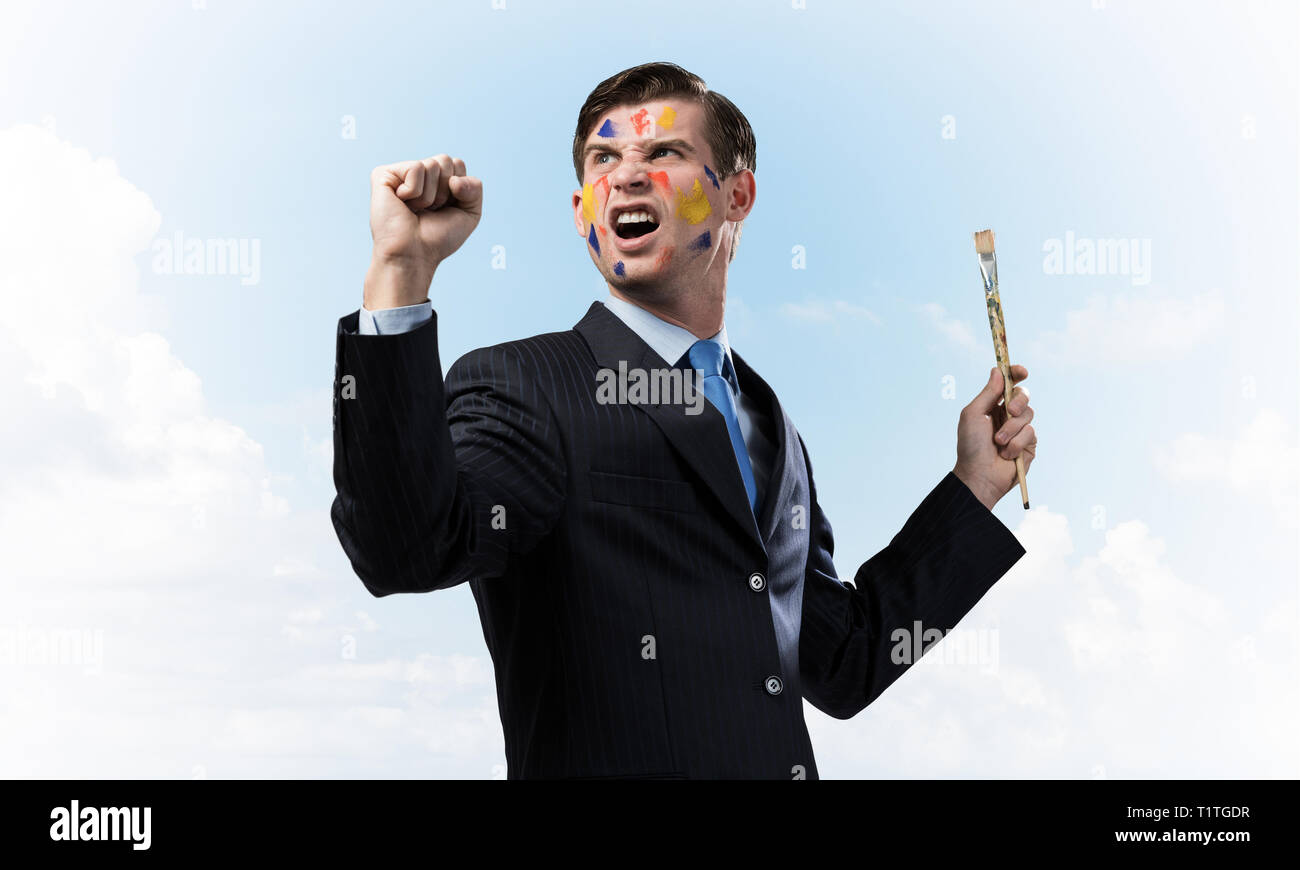 Business inspiration of young man Stock Photo - Alamy