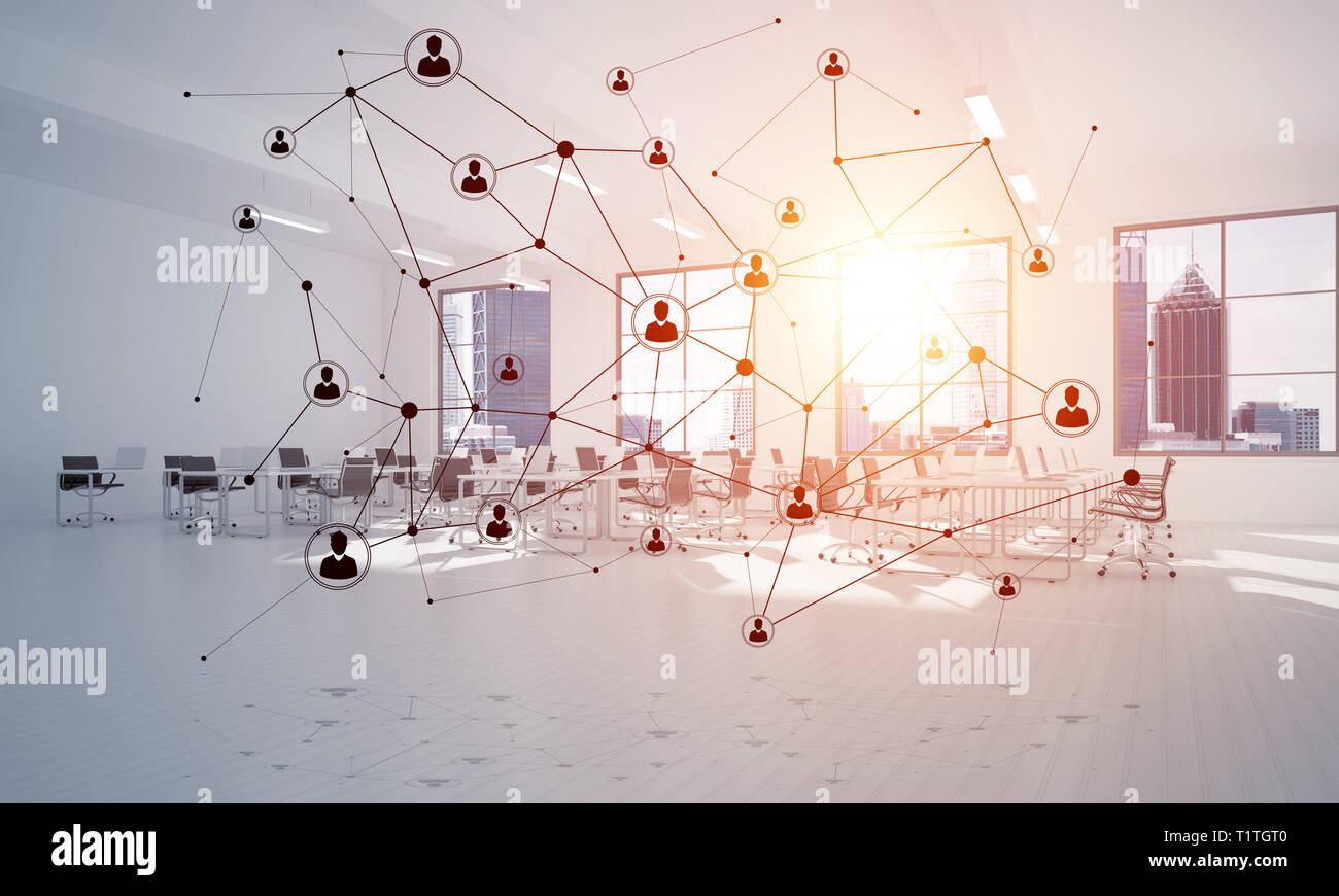 Networking and wireless connection as concept for effective modern ...