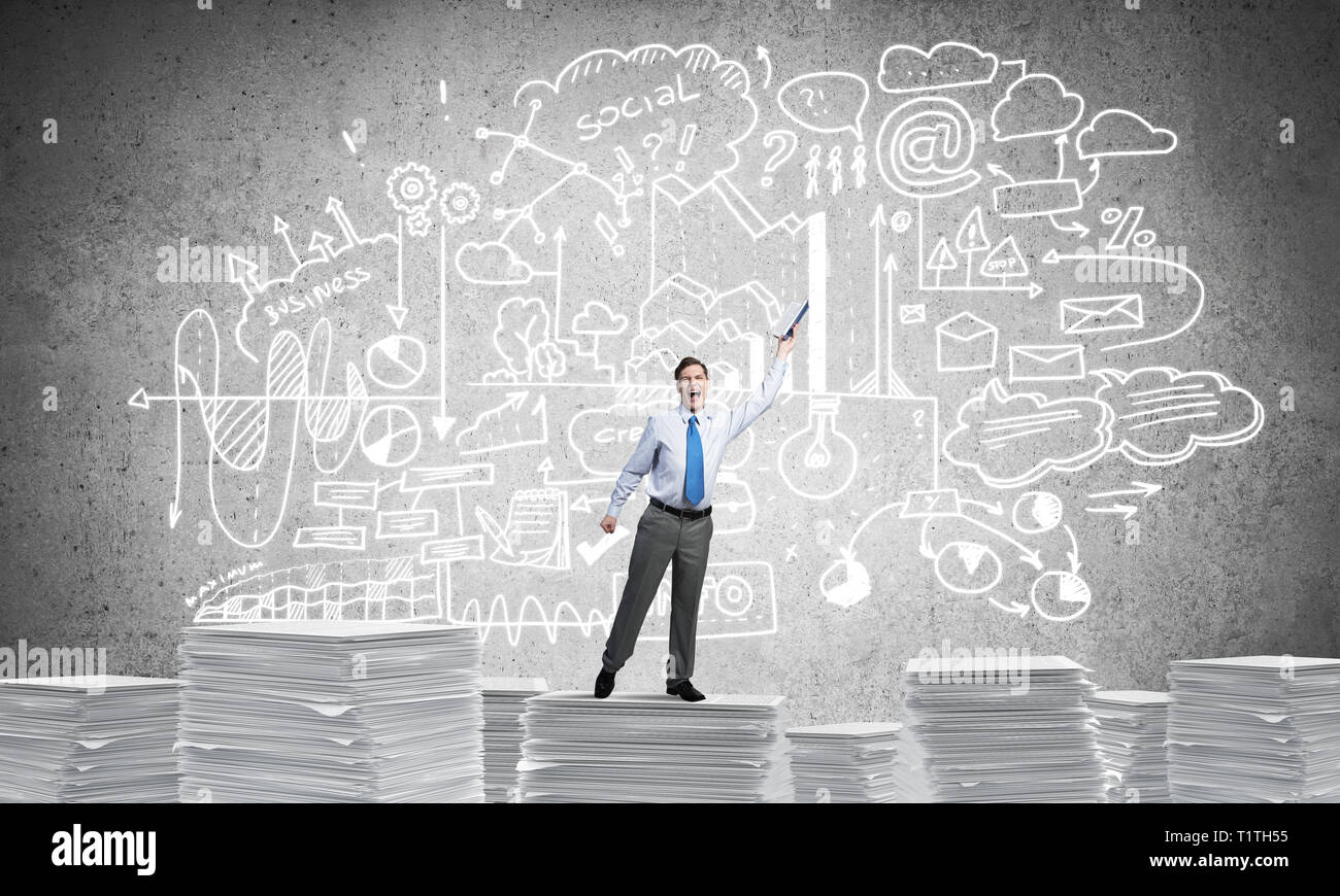 Study hard to become successful businessman Stock Photo - Alamy