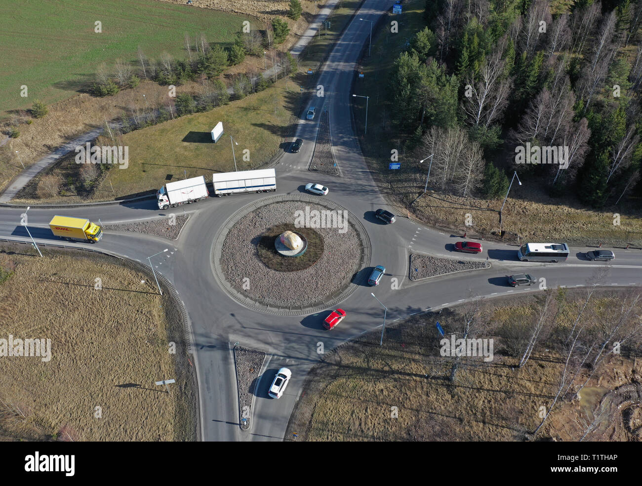 Roundabout aerial sweden hi-res stock photography and images - Alamy
