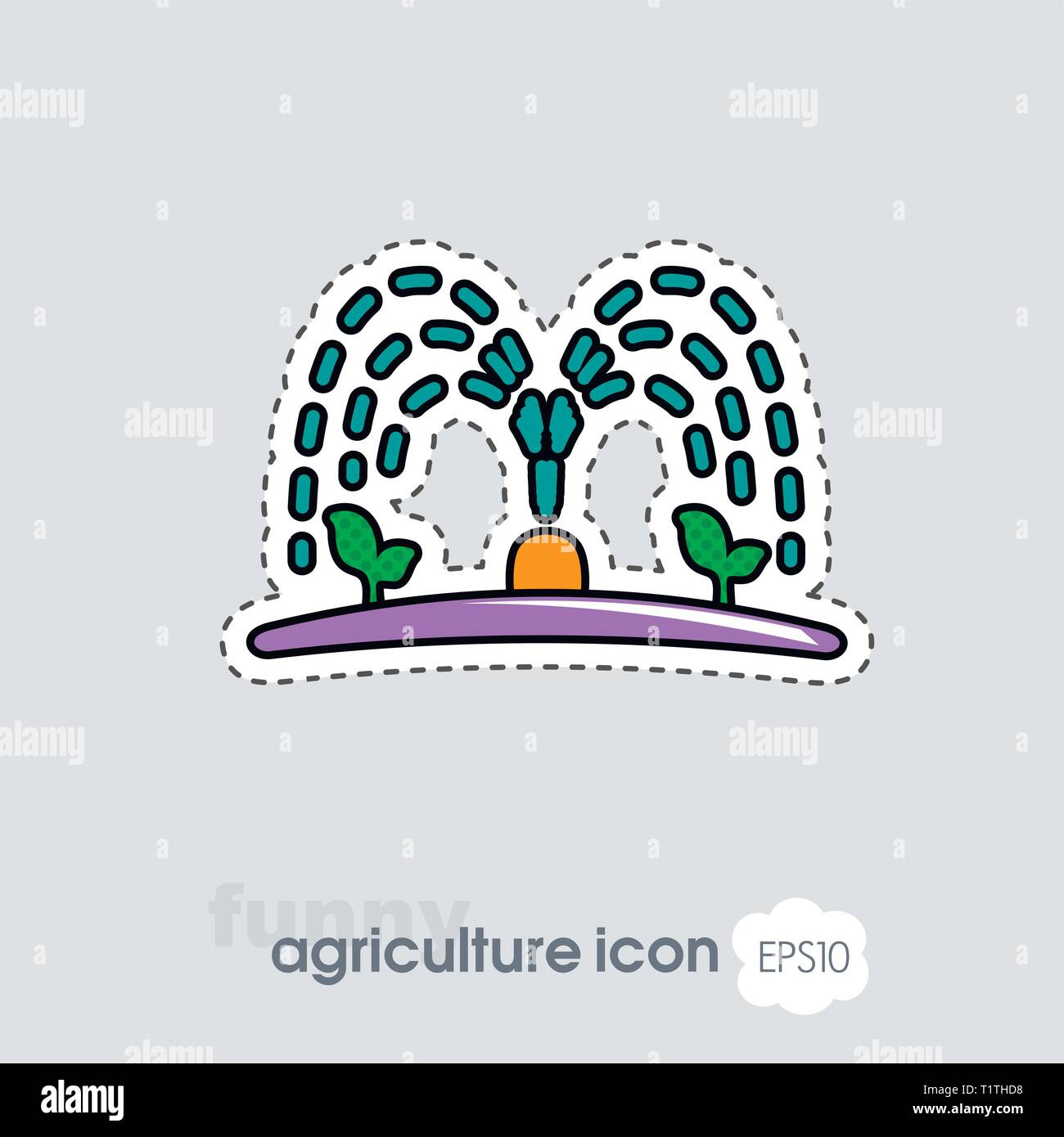 Automatic irrigation sprinkler icon. Agriculture sign. Graph symbol for ...