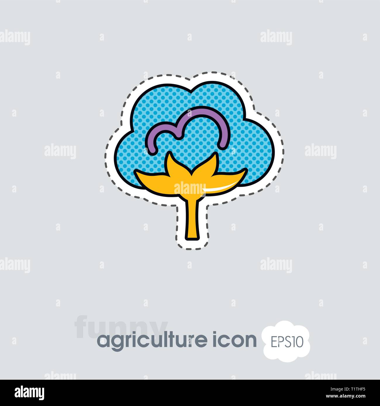 Cotton flat icon. Agriculture sign. Graph symbol for your web site ...