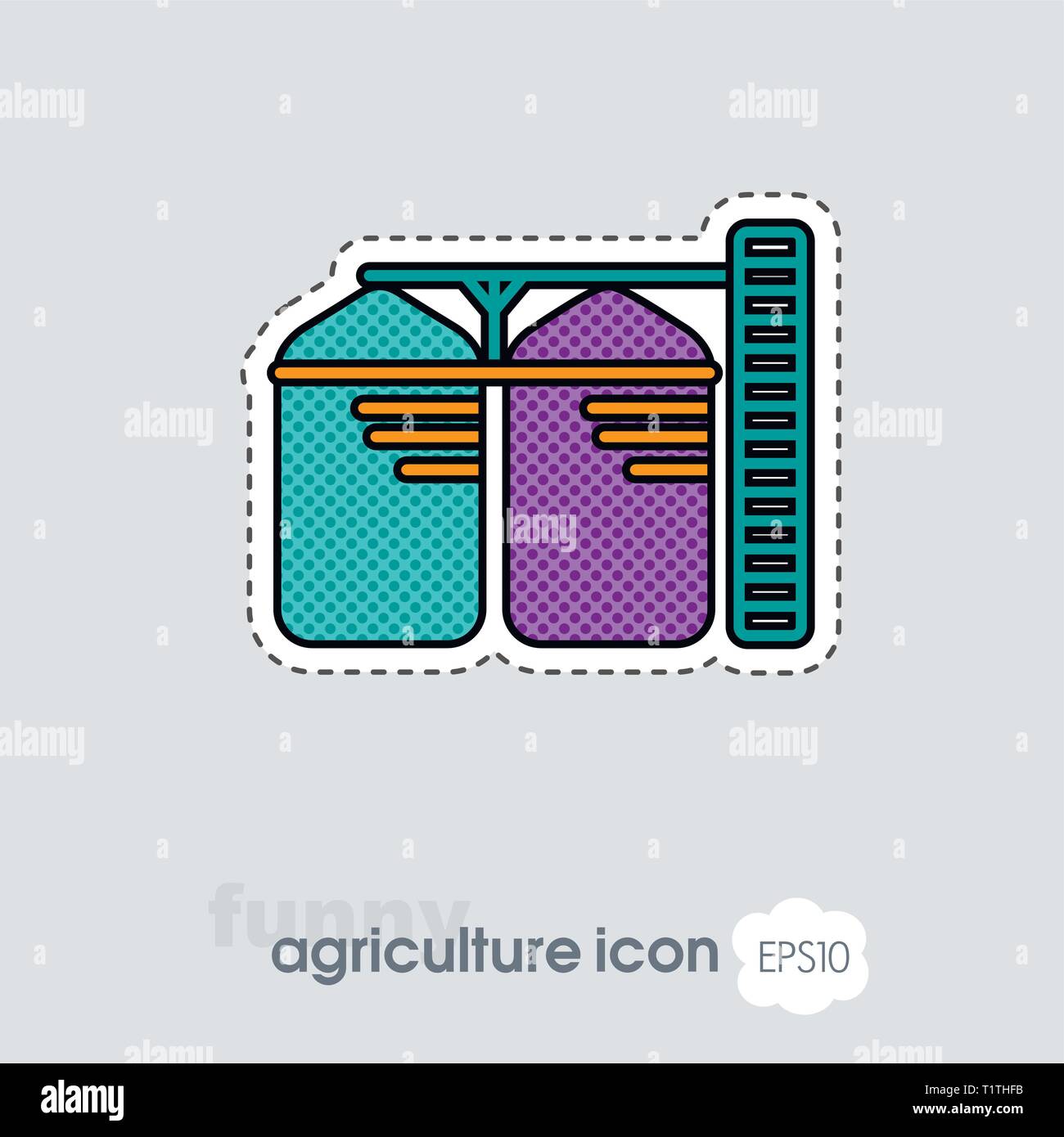 Granary vector icon. Agriculture sign. Graph symbol for your web site ...