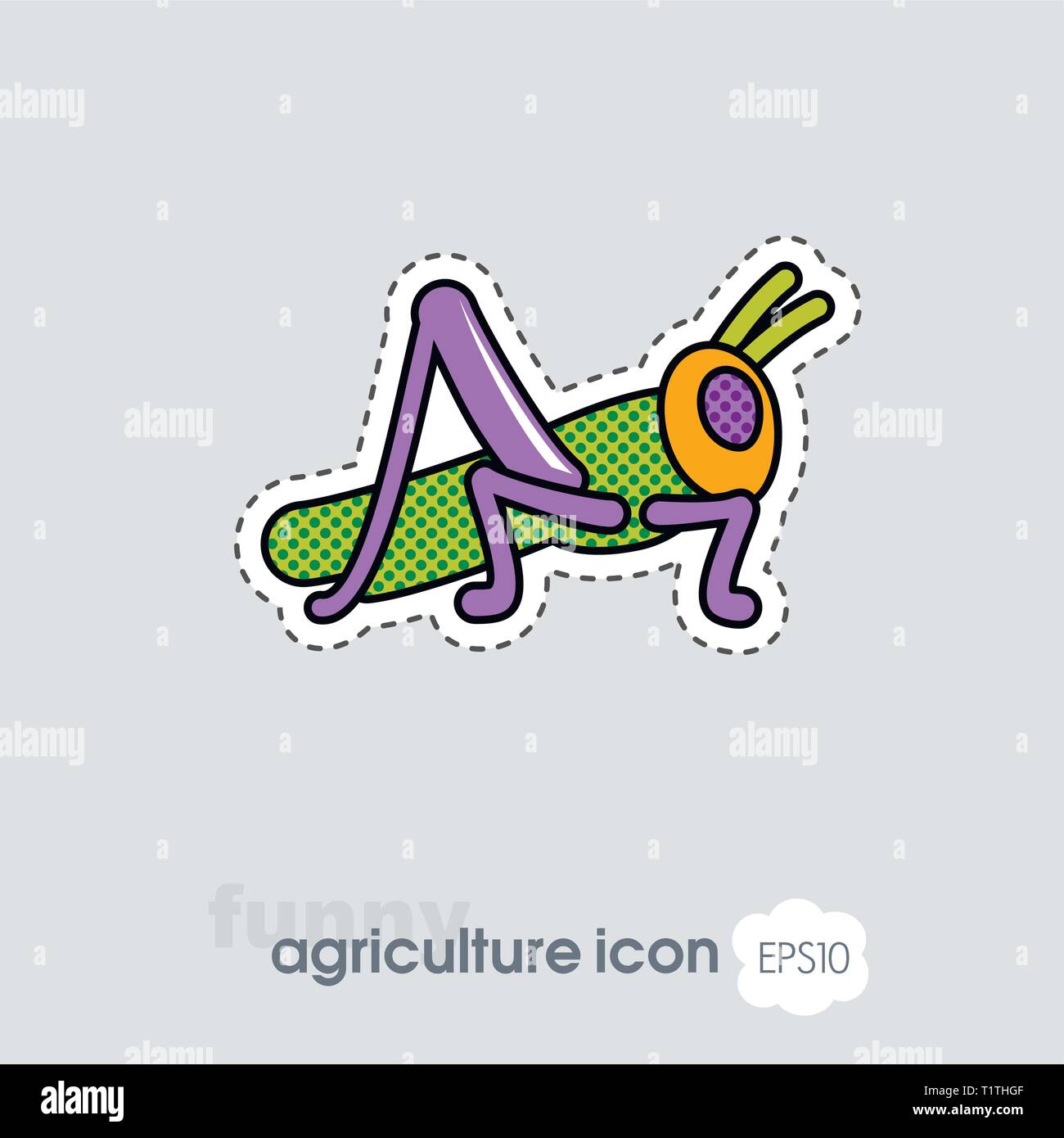 Grasshopper locust icon. Agriculture sign. Graph symbol for your web ...