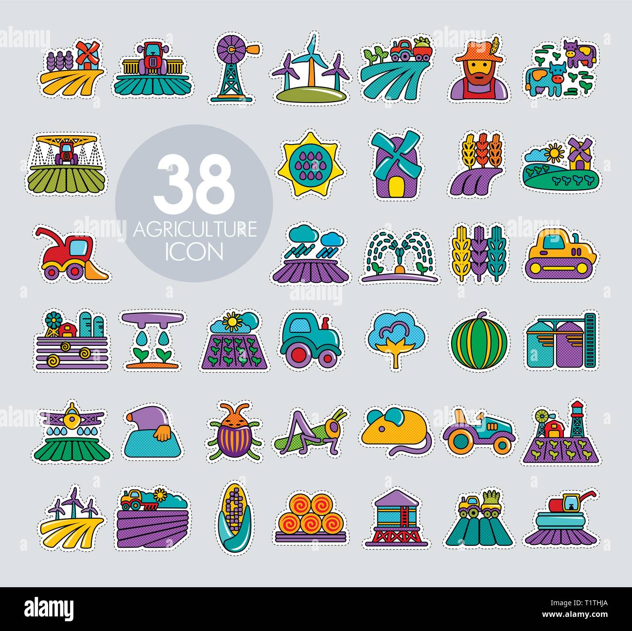 Farm Field icon. Agriculture sign. Graph symbol for your web site ...