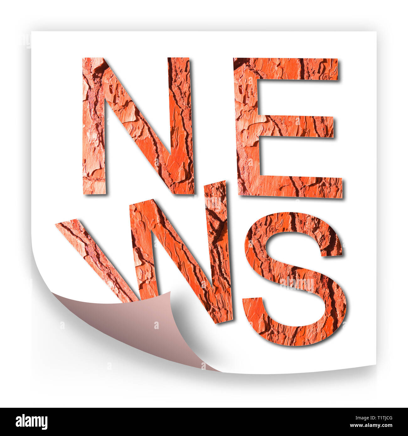 Paper sheet written word Cut Out Stock Images & Pictures - Alamy