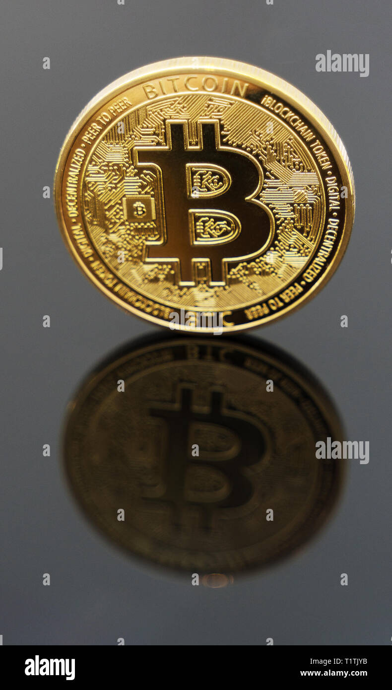 Bitcoin gold coin place hi-res stock photography and images - Alamy