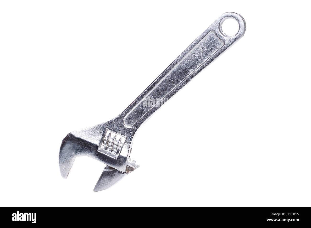 Photo of adjustable wrench close-up Stock Photo - Alamy